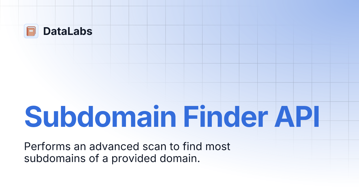 Subdomain Finder API | DataLabs